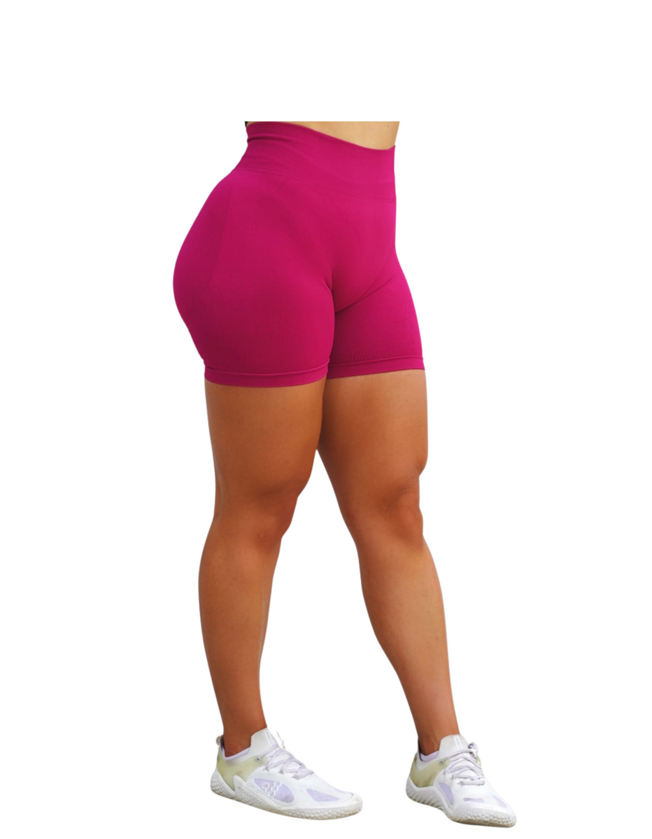 HARMONY SCRUNCH SHORTS- PINK – HELLAT
